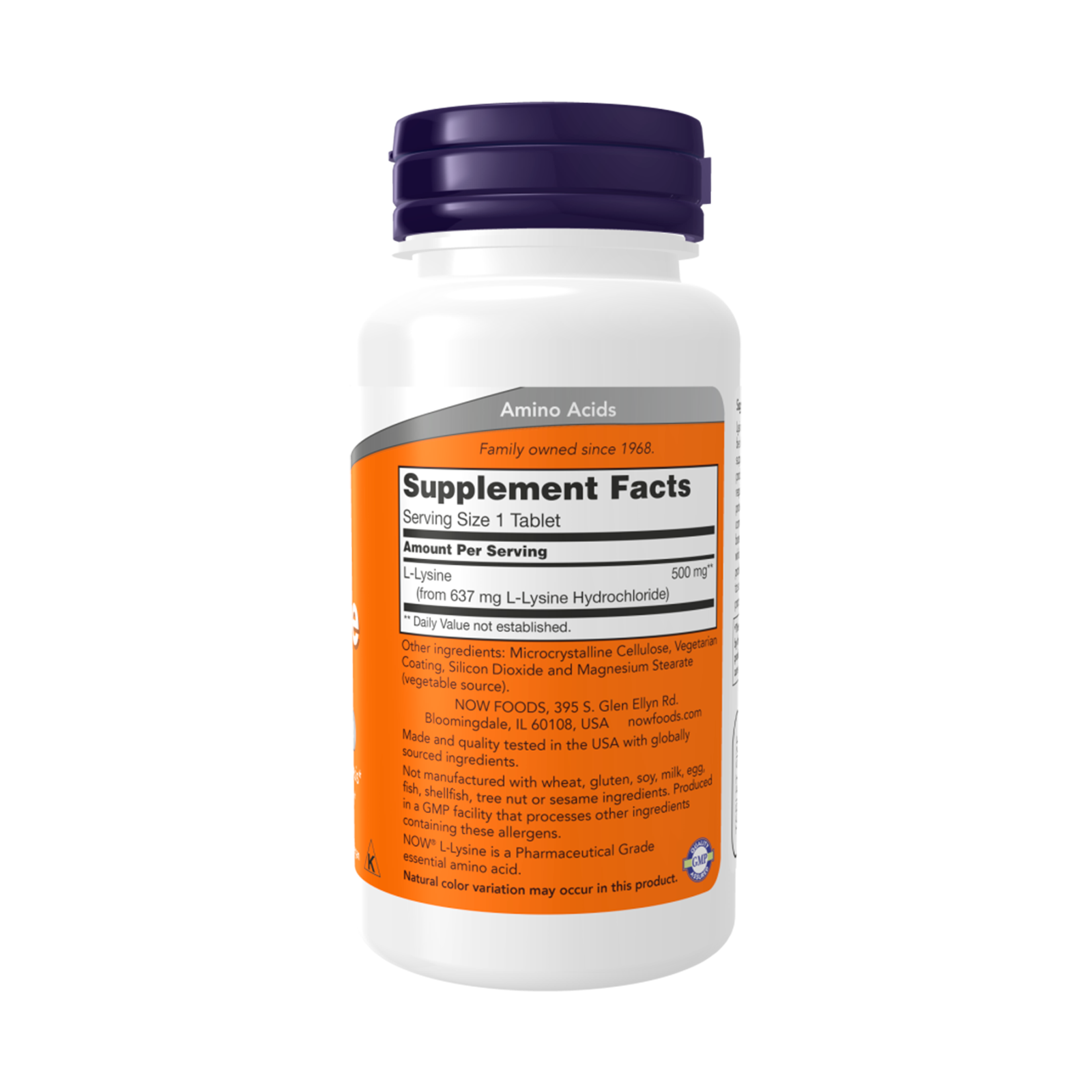 L-Lisina 500mg 100 tabletas | Natural Center